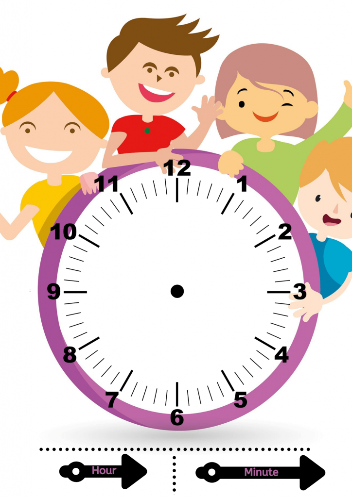 Clock Face Template For Kids