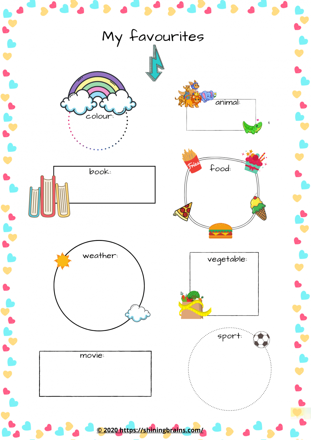 All About Me Fun Worksheets - Free fun resources and printable