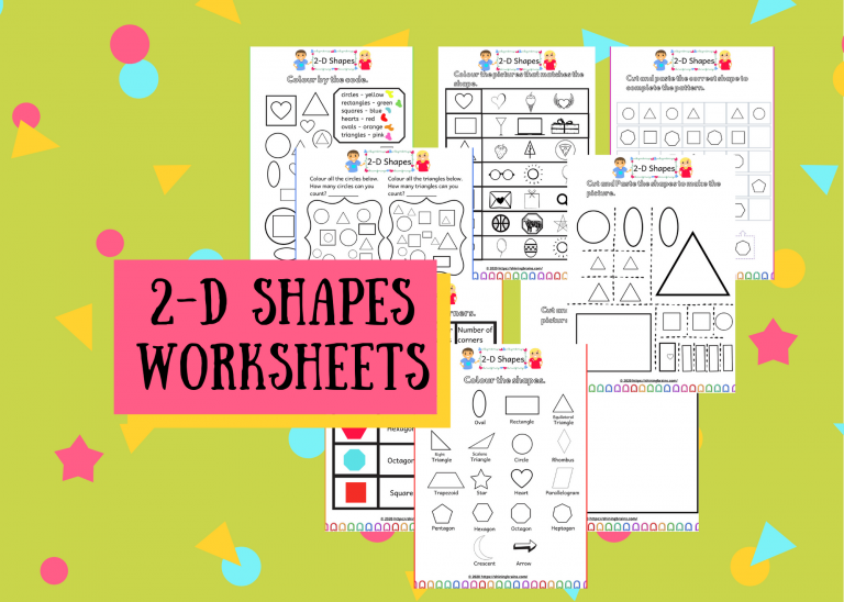 2D Shapes Worksheets | Free Printables - ShiningBrains.com