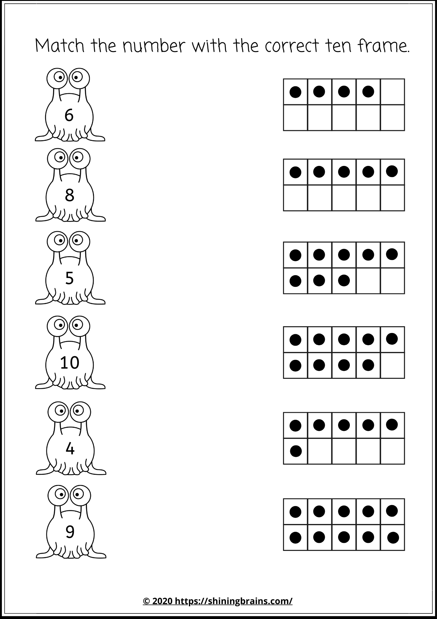 Ten Frame Printables Ten Frame Printables