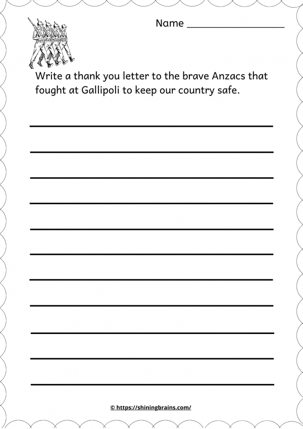 Anzac Day for kids - Shining Brains Anzac day free resources and printable