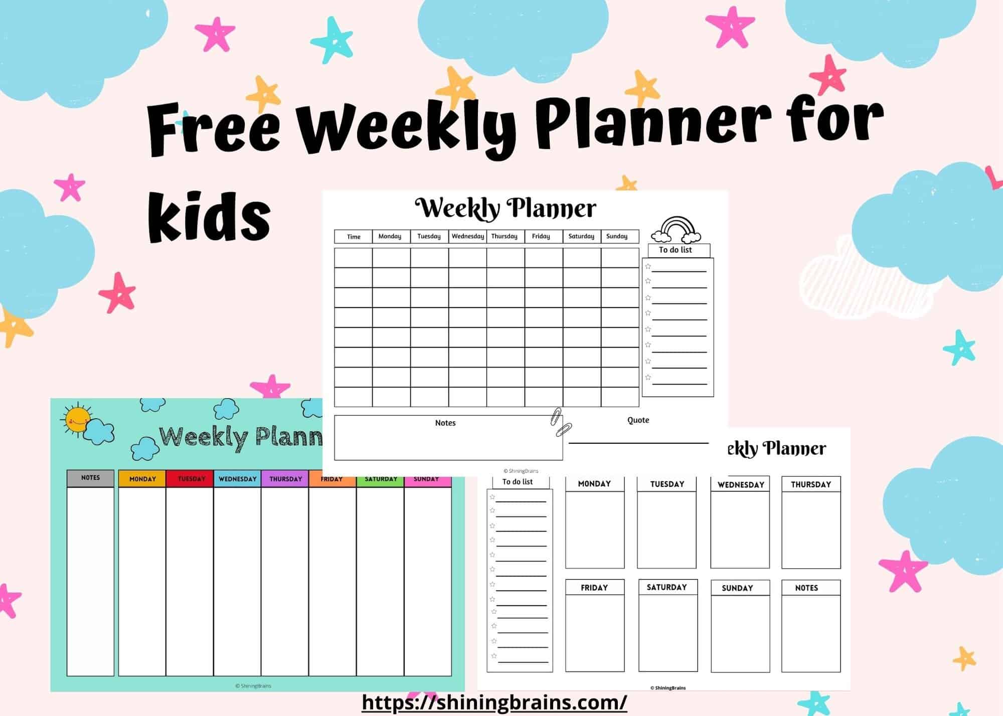 Printable Weekly Planner For Students