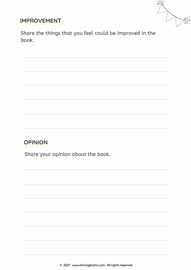 Extensive Book review writing template bundle - Shining Brains