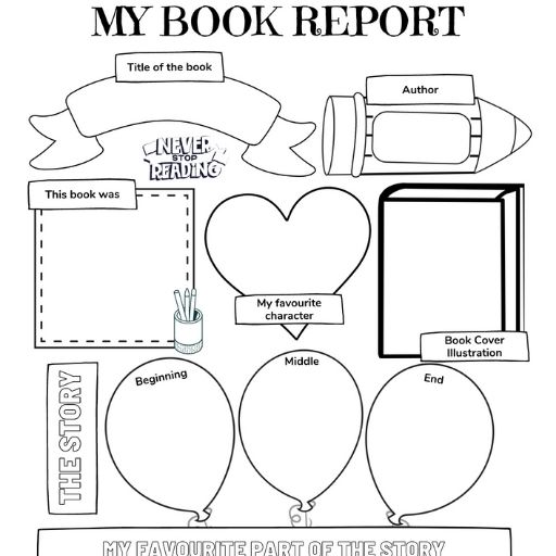 Book Report Template For Ks1 Ks2 And Ks3 Kids Book Review